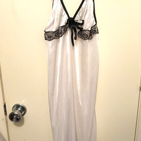 Intimates & Sleepwear | Sexy White Nighty With Black Lace Trim | Poshmark